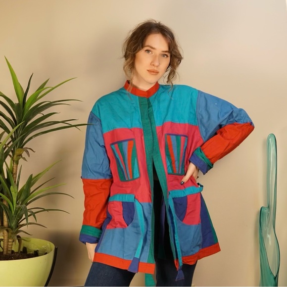 Vintage | Jackets & Coats | Vintage Reversible Colorblock Jacket ...